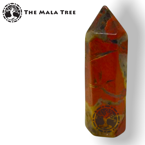 RED JASPER Crystal Point / Generator / Wand - The Mala Tree