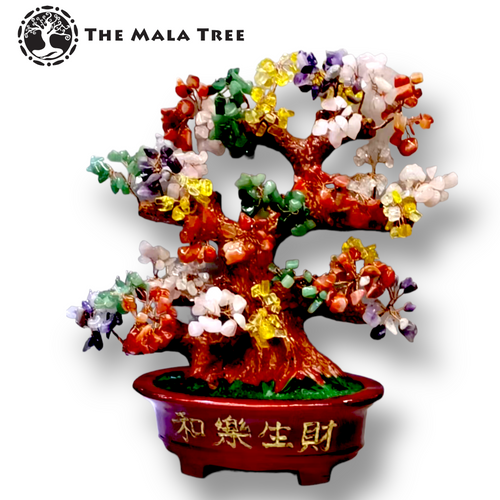 LARGE MIXED GEMSTONES Money Tree - The Mala Tree