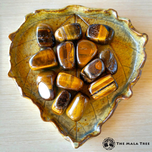 GOLD TIGER'S EYE Tumbled Stone - The Mala Tree