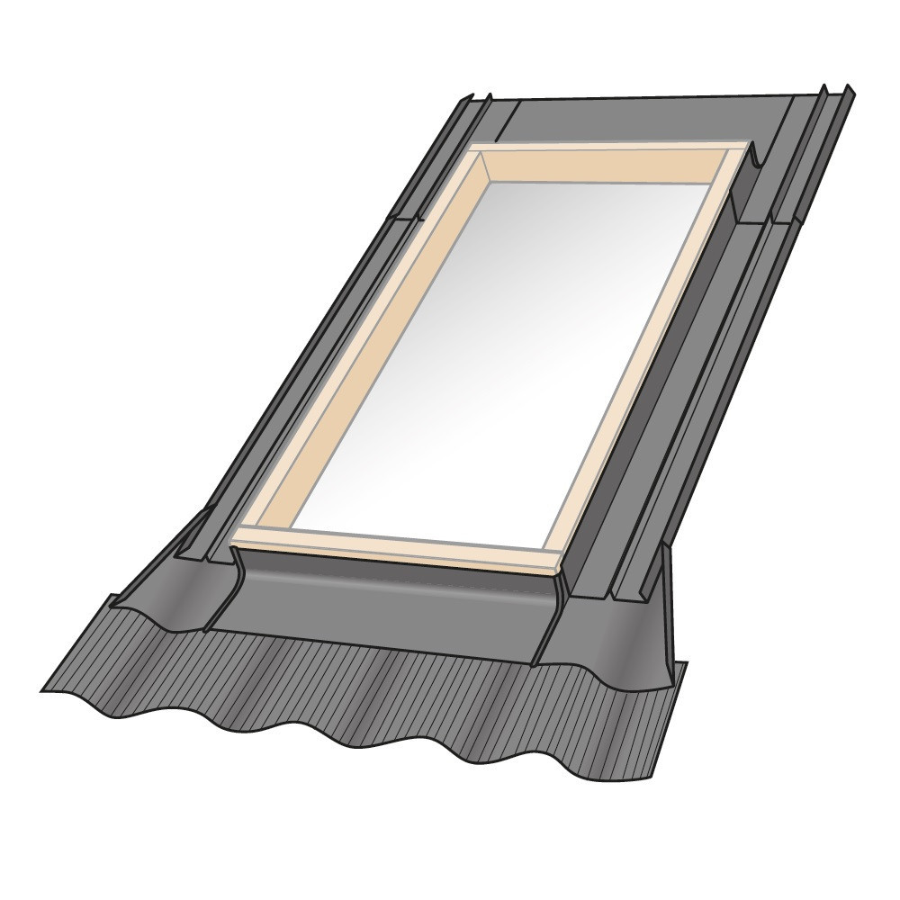 VELUX ECW Tile Roof Flashing Kit for Curb Mount Skylight ...