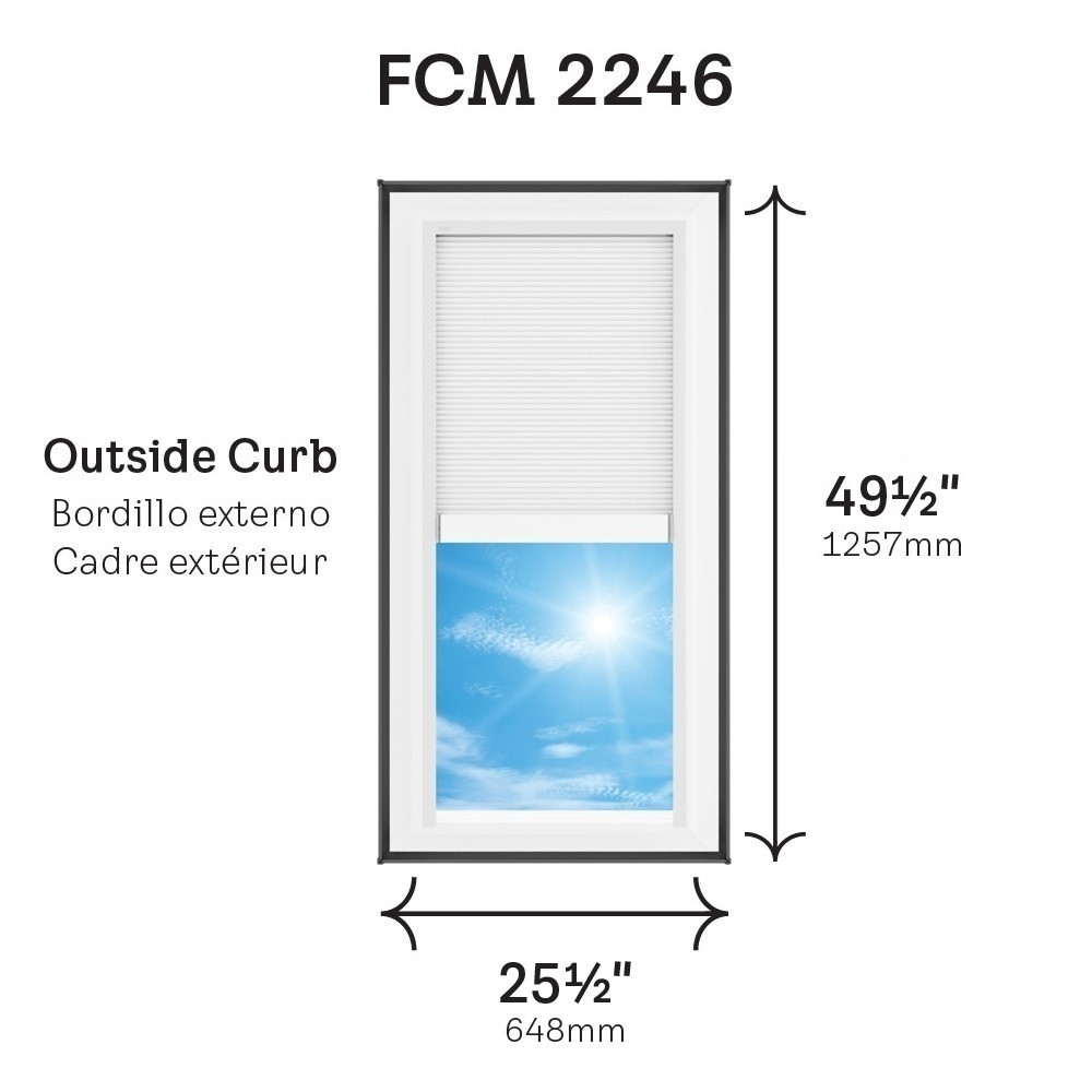 VELUX FCM 2246 Fixed Curb Mount Skylight | SolarSkylights.com
