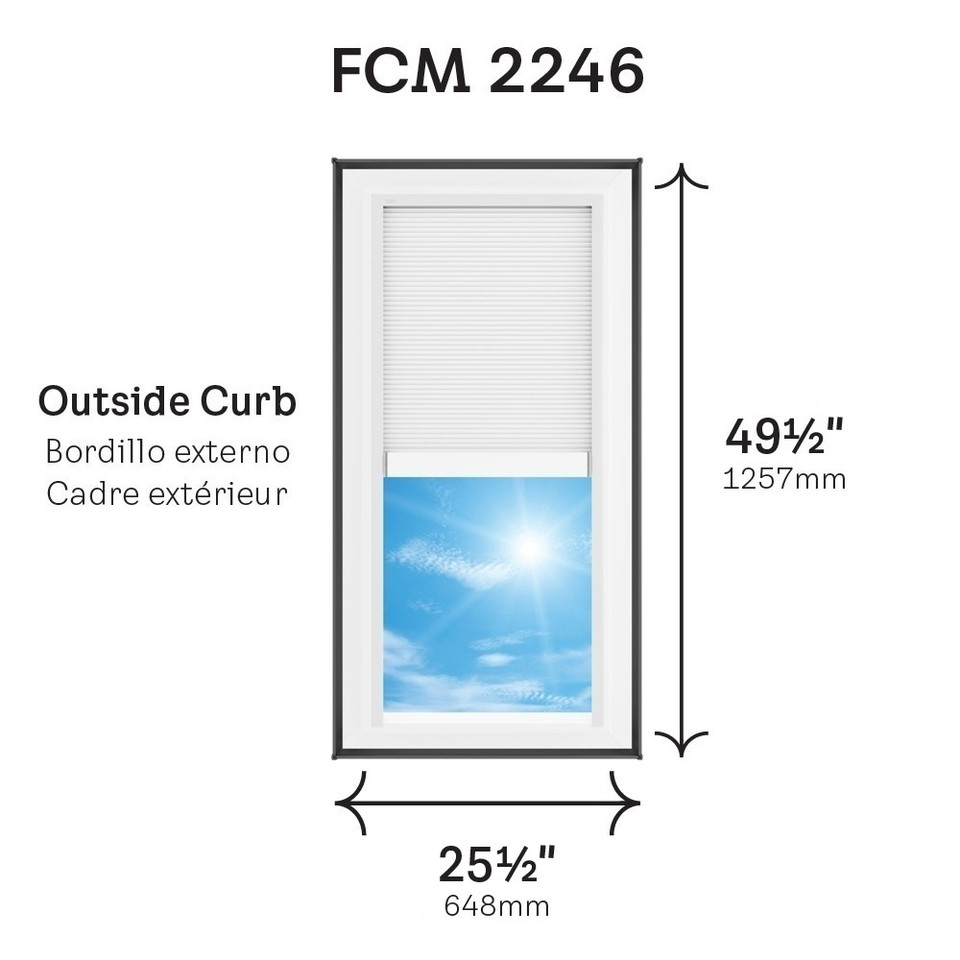 VELUX FCM 2246 Fixed Curb Mount Skylight | SolarSkylights.com
