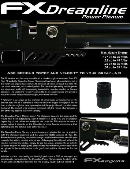 FX Dreamline External Power Plenum 17cc - Air Rifle Slugs Australia