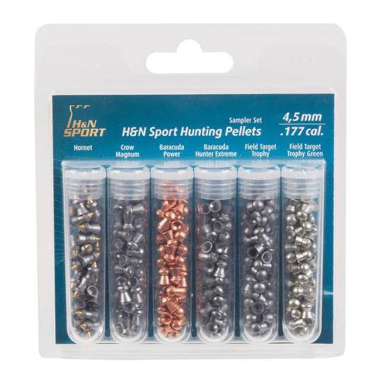 H&N Hunting Air Pellets Sample 177 Cal 6 Types - Air Rifle Slugs Australia