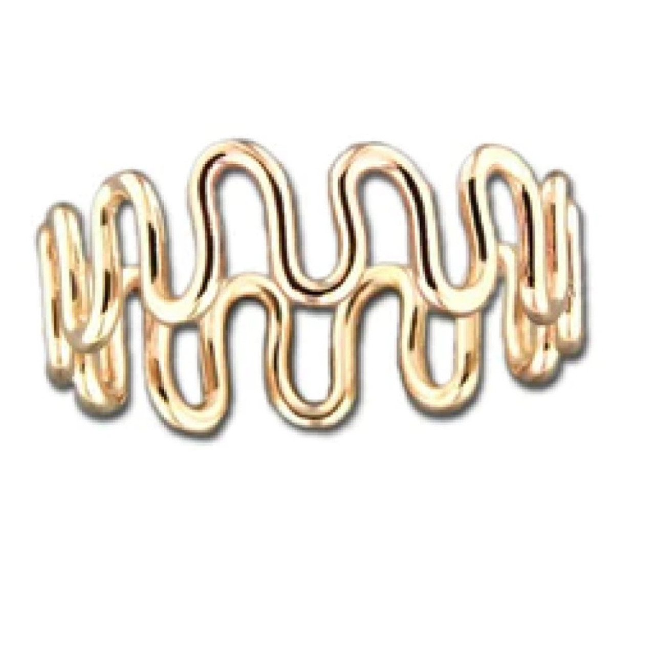 14k gold filled zig zag wave thumb ring