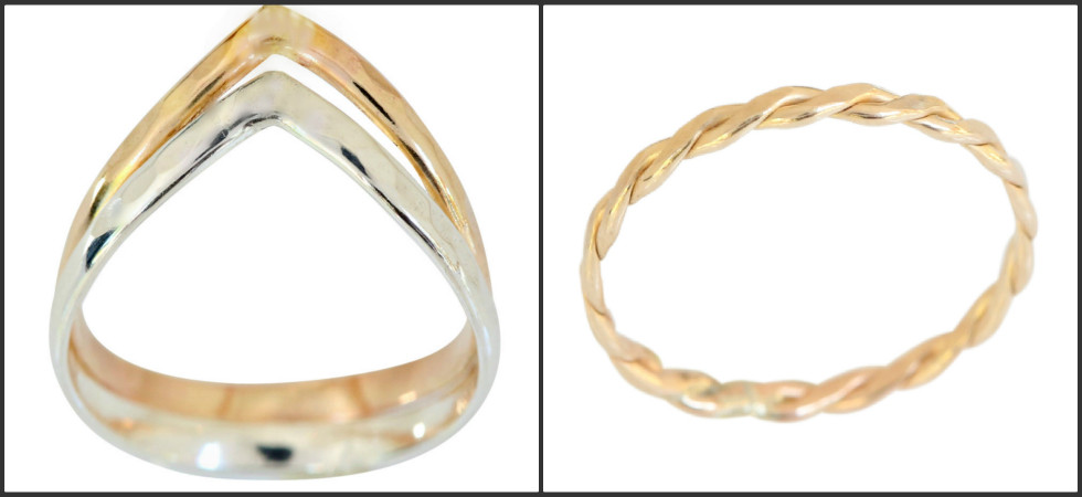 Toe rings in gold and sterling silver fitted for your toes