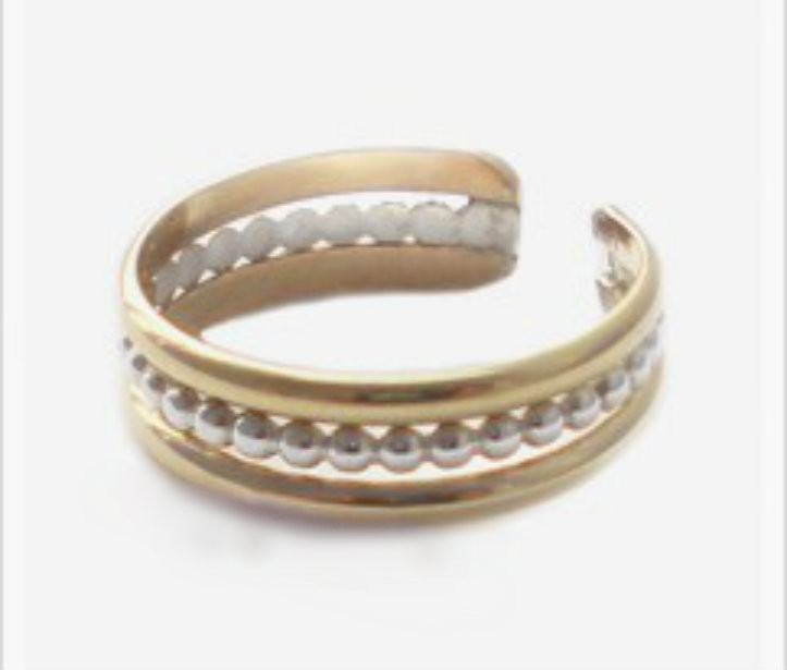 14k gold trio stacked toe ring, midi rings
