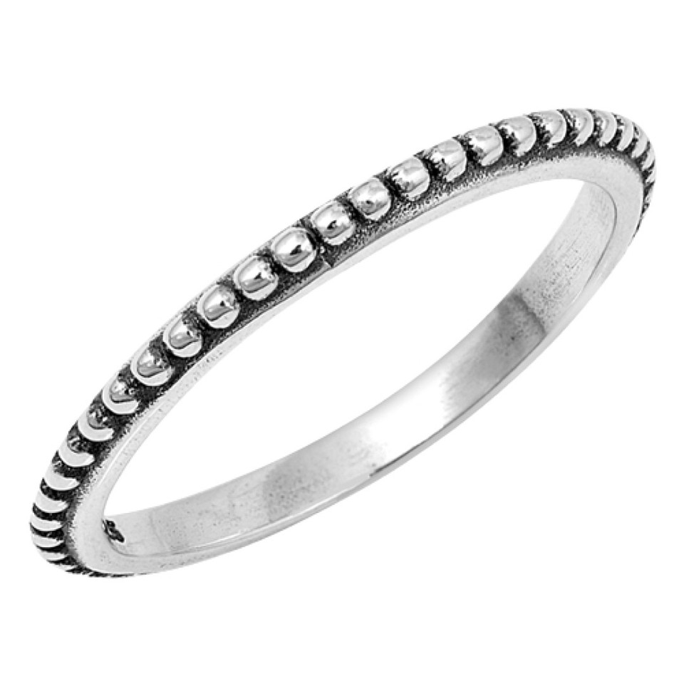 Sterling silver bead toe ring stacking rings for Mom