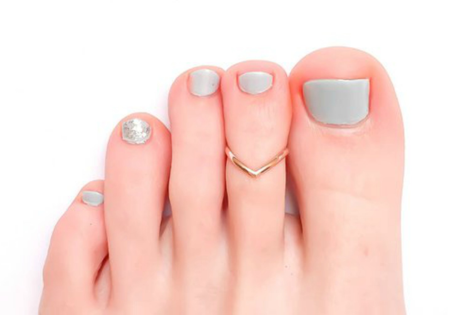 Toe Ring - Double Chevron Adjustable Midi Toe Rings