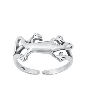 California Toe Rings, Sterling Silver Lizard Gecko adjustable Toe Ring ...