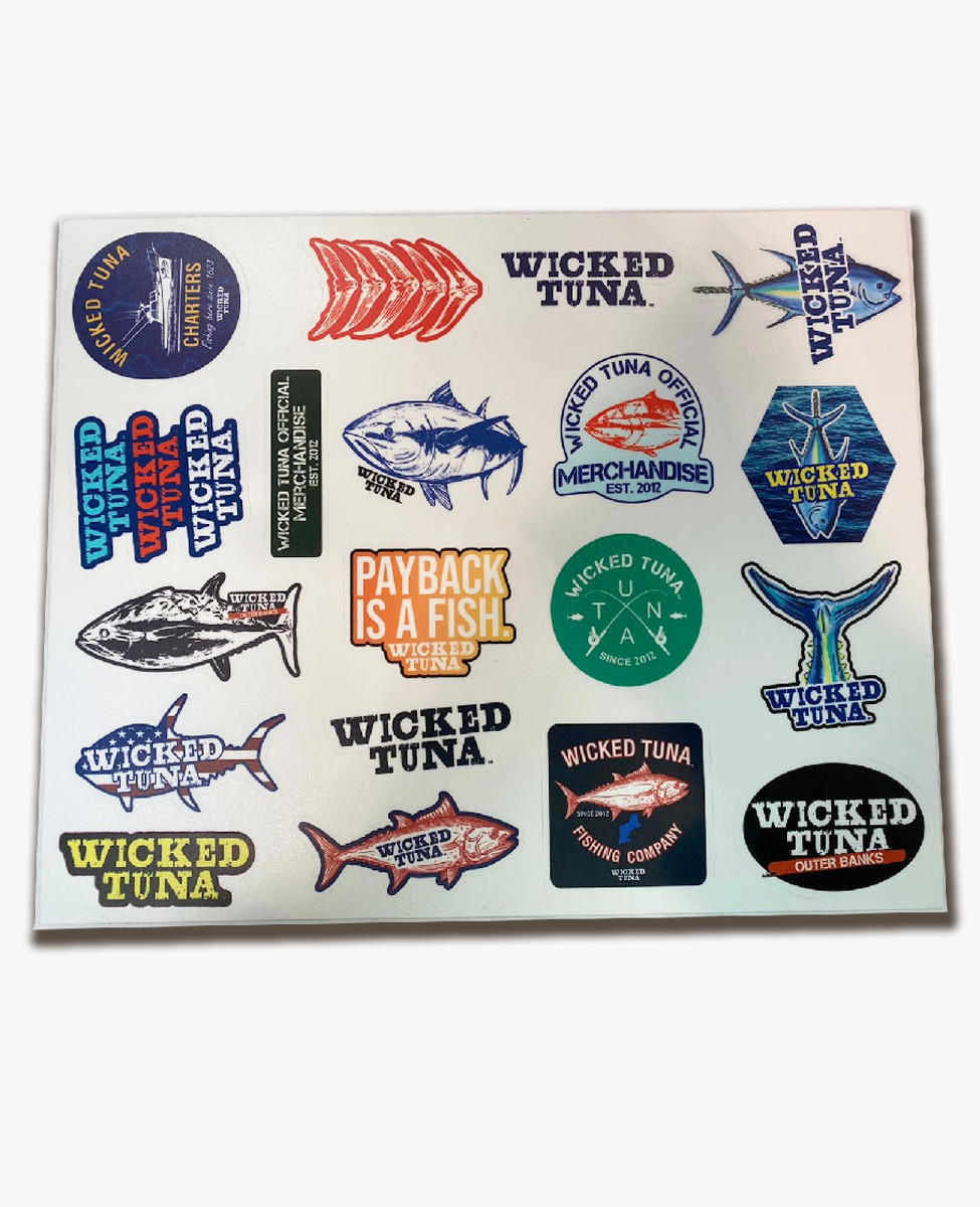 Wicked Tuna sticker sheet - Wicked Tuna Gear