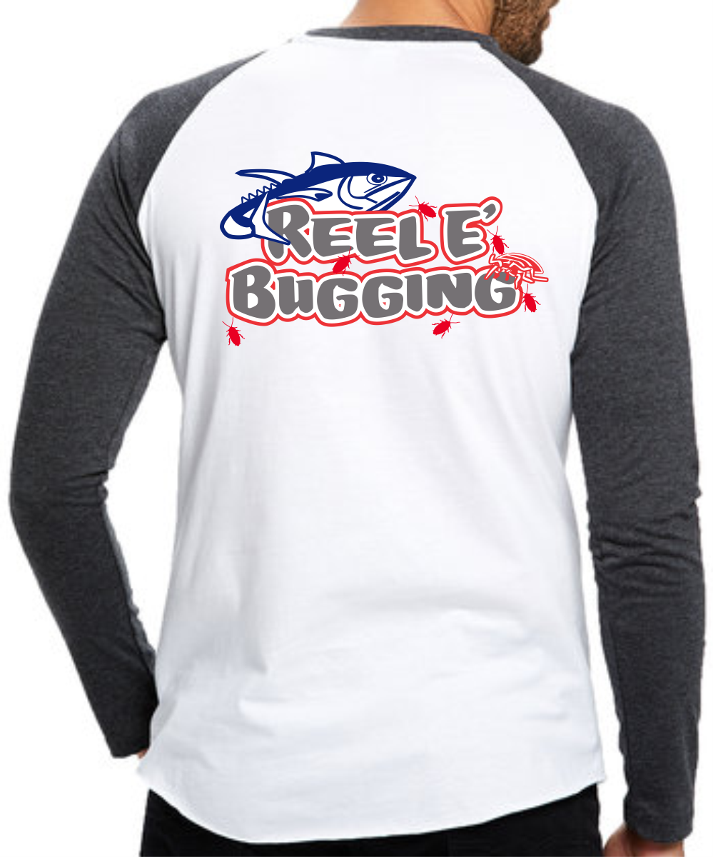 Reel e' Bugging Long-Sleeve Triblend Baseball Tee