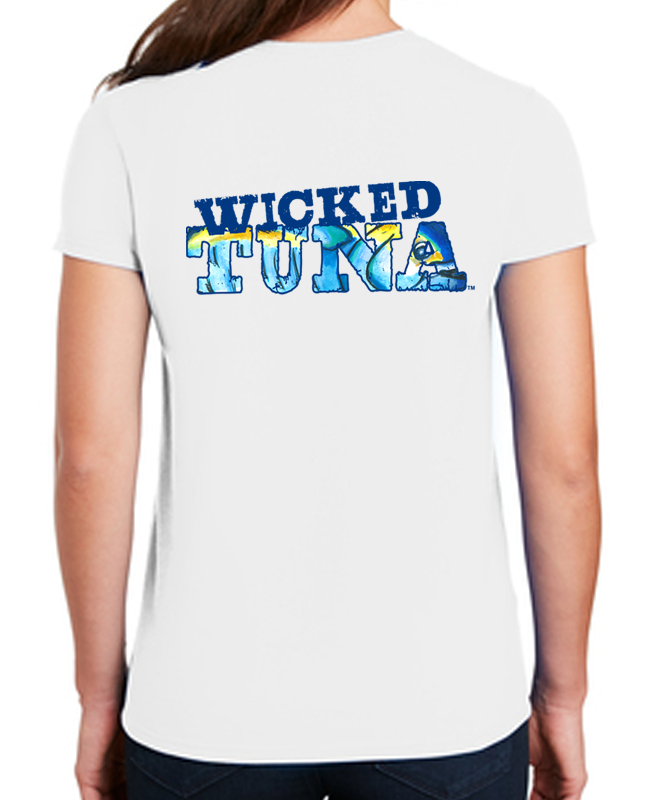 Watermark Tuna Ladies T-shirt - Wicked Tuna