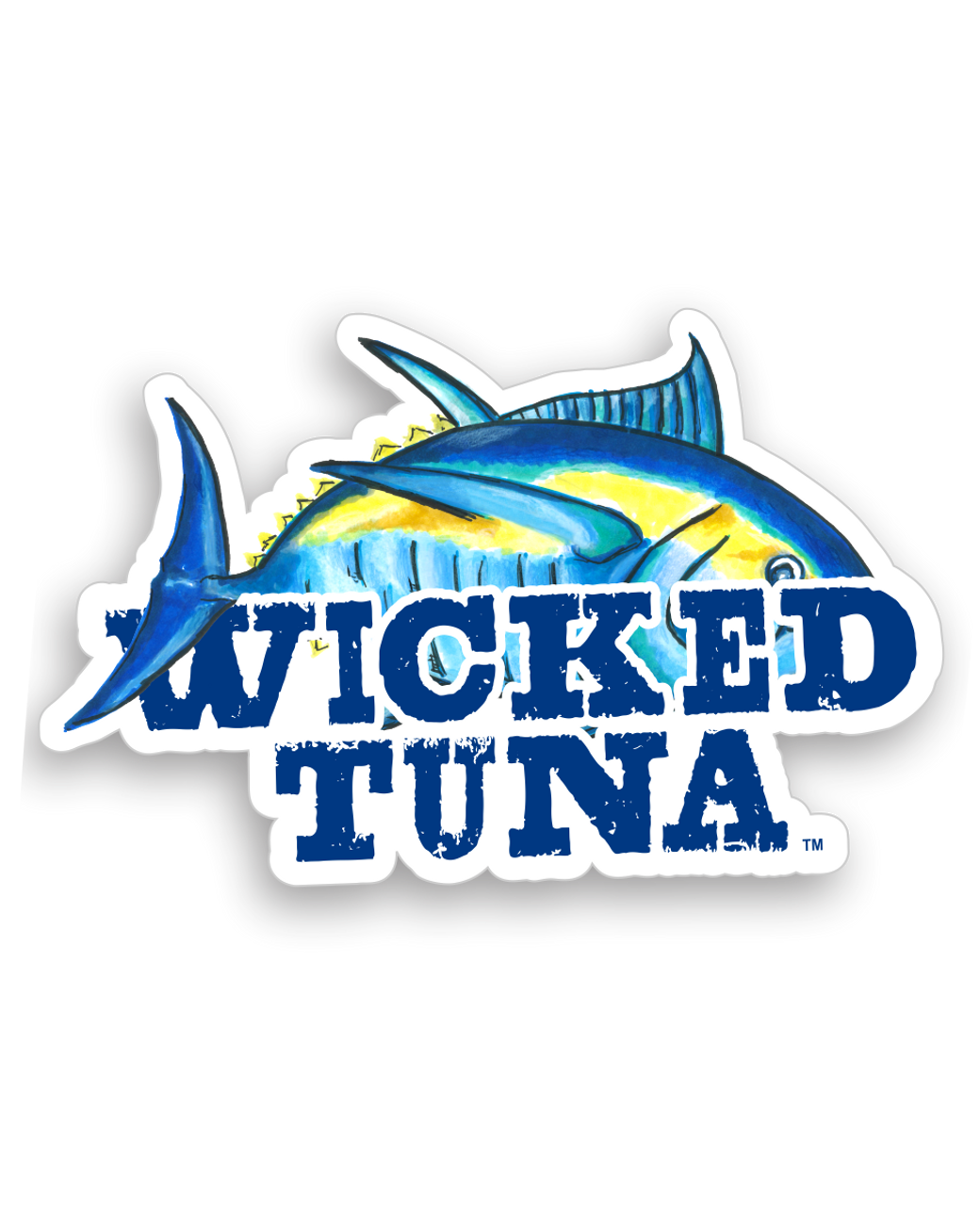 Half Moon Tuna Decal Wicked Tuna