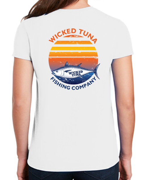 Sunset Tuna -Ladies T-shirt - Ladies T-shirt - Wicked Tuna