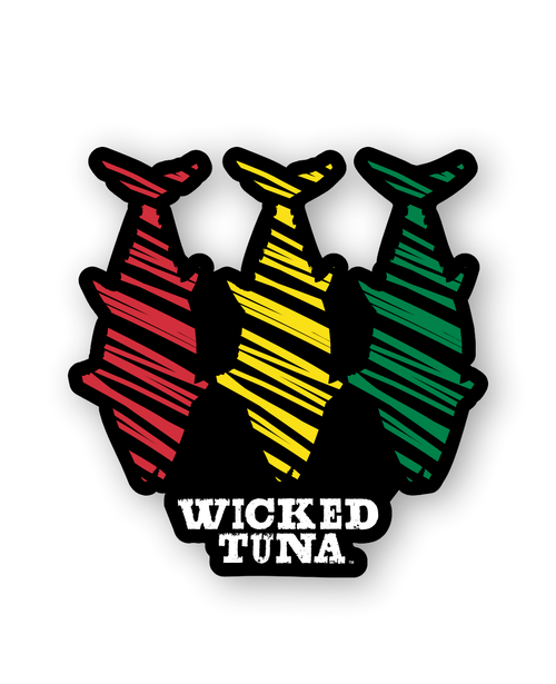 Rasta Hanging Tunas - Wicked Tuna Decal