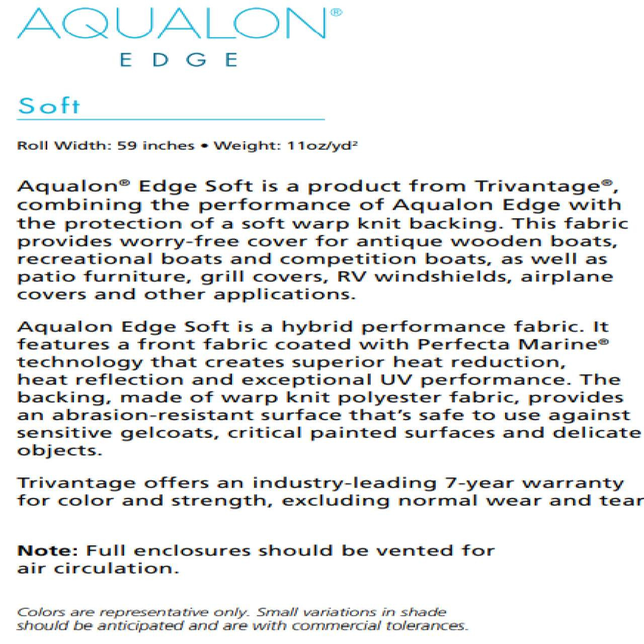Aqualon Edge SOFT Marine Fabric 59" - High Performance!