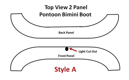 Pontoon Bimini Boot With Light Cutout - High Quality