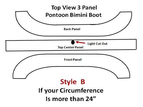 Pontoon Bimini Boot With Light Cutout - High Quality
