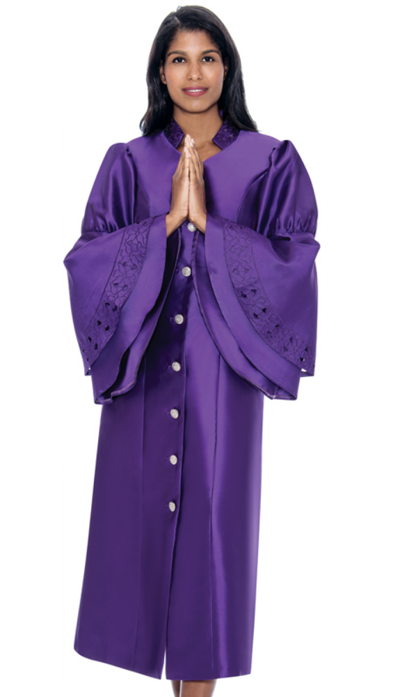 Elegance Fashions | RR9111 Women Clergy Robe - Purple