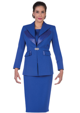 Aussie Austine 12427 3Pc Usher Skirt Suit - Black