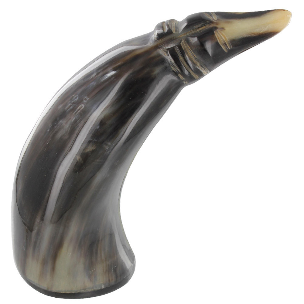 Royal African Elephant Cow Horn Statue Paperweight