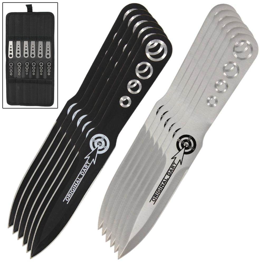 On Target Bullseye 12 Piece Target Throwing Knife Set