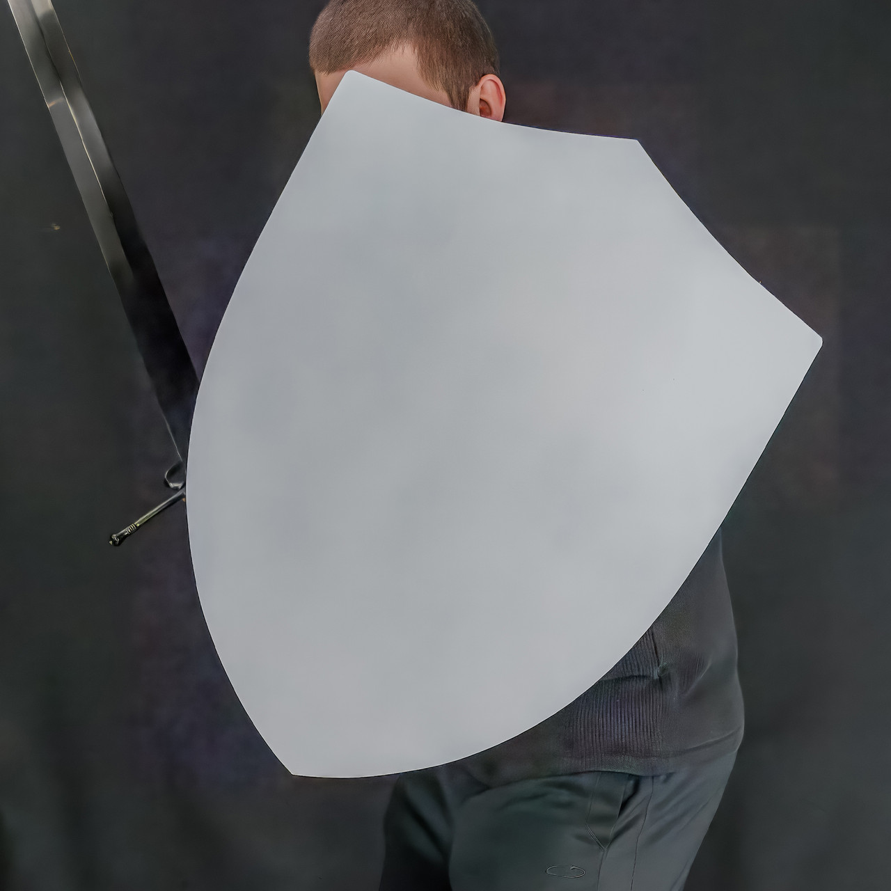 14th Century Four Point Functional Polished Steel Medieval Battle Shield