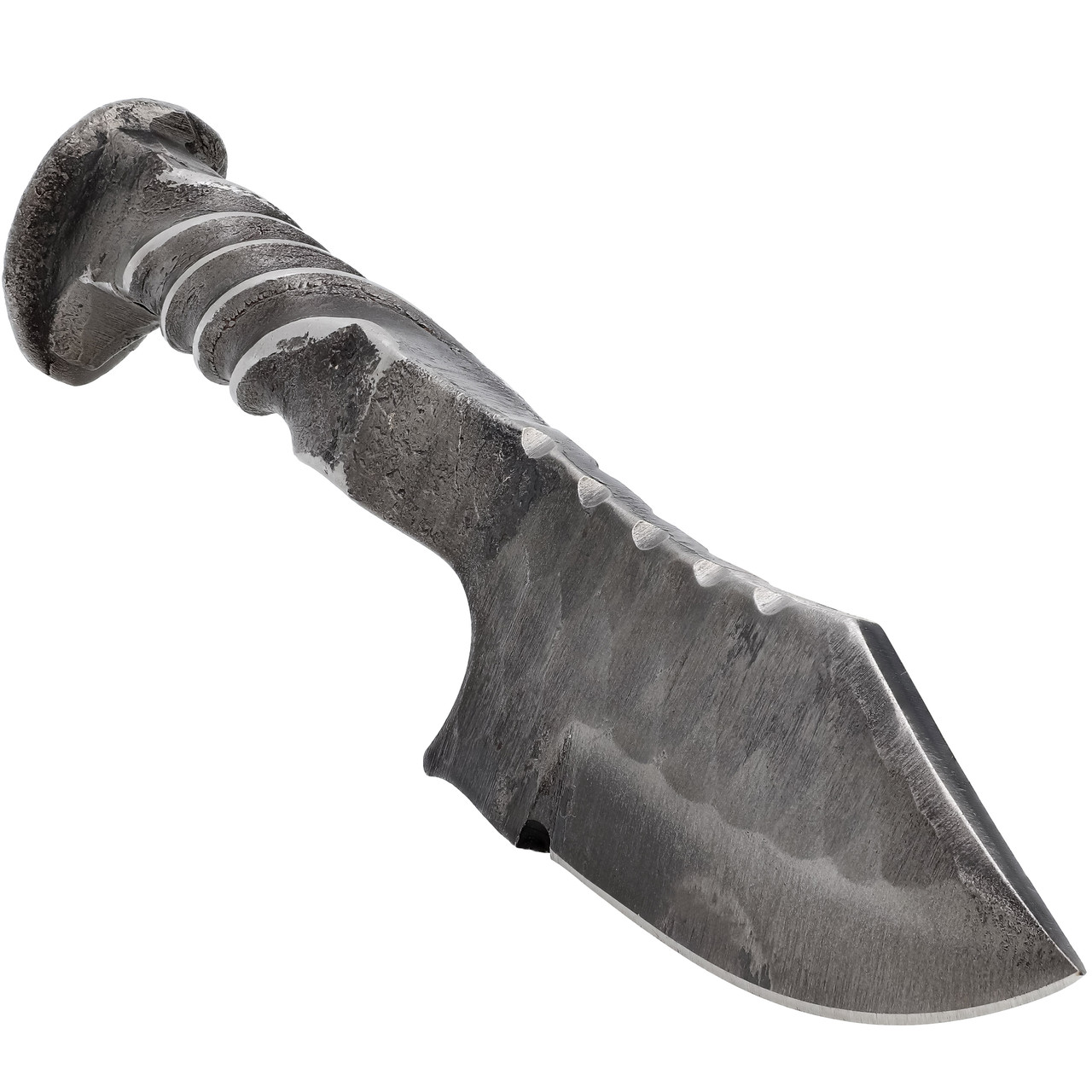 Jagged Cliffside Full Tang Twisted Handle Diamond Pattern Clip Point ...