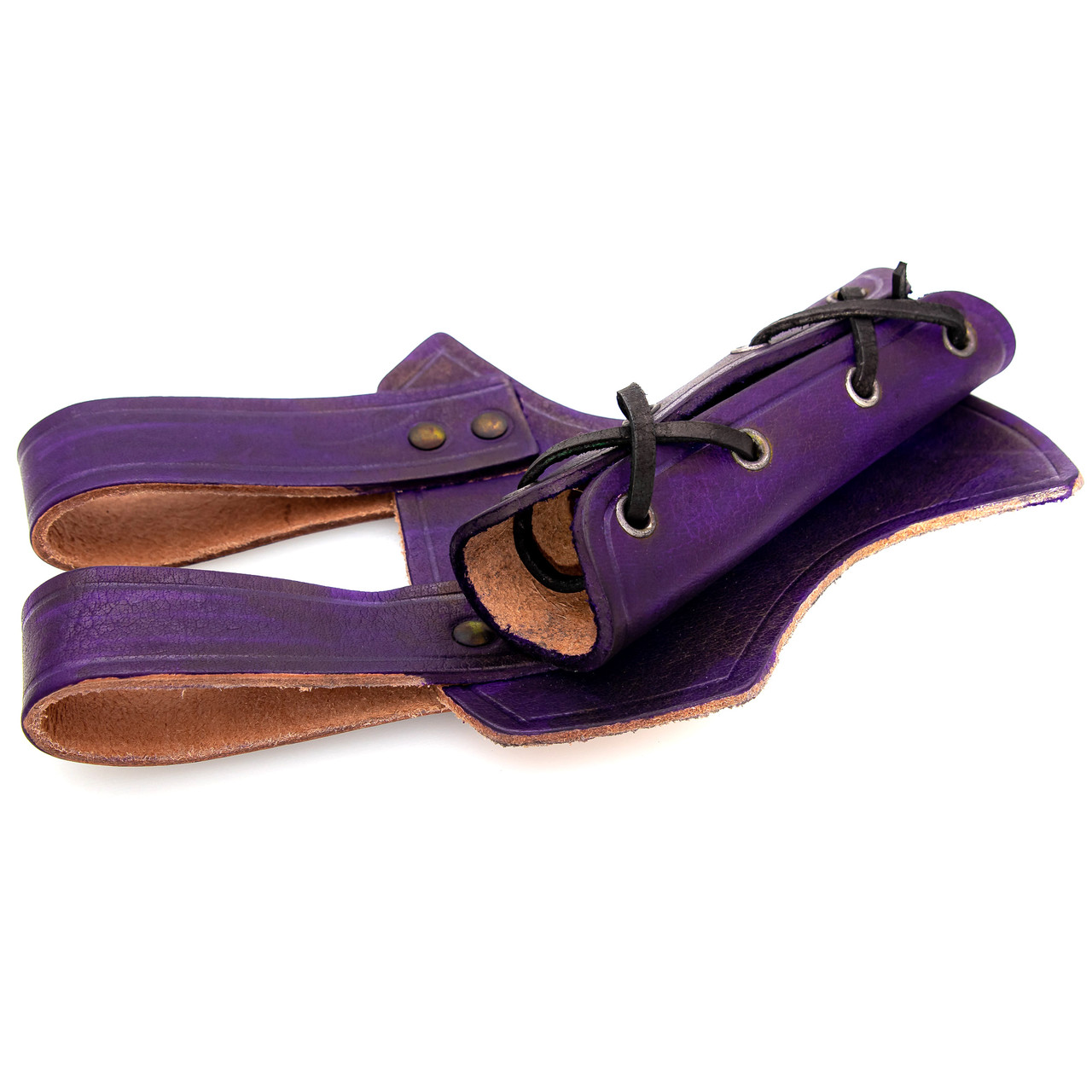 Right-Handed Medieval Hawk Wood Leather Sword Dagger Weapon Frog ...