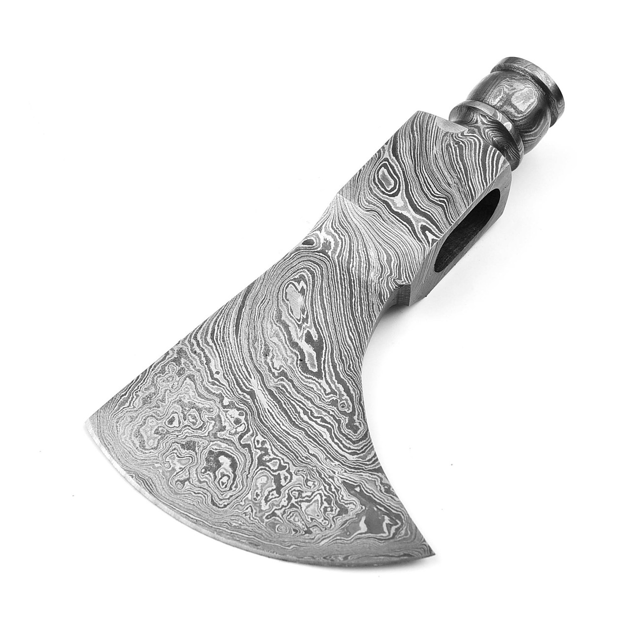 Light it Up Damascus Steel Peace Pipe Axe Head | Build Your Own ...