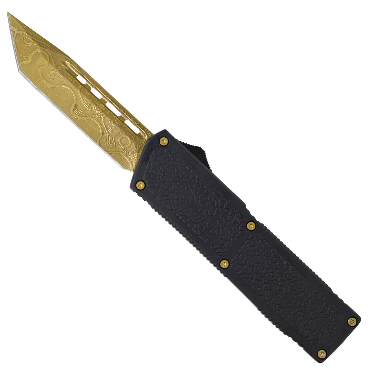 Lightening Fast Dual Action Automatic Tanto Blade OTF Knife w/ Free ...