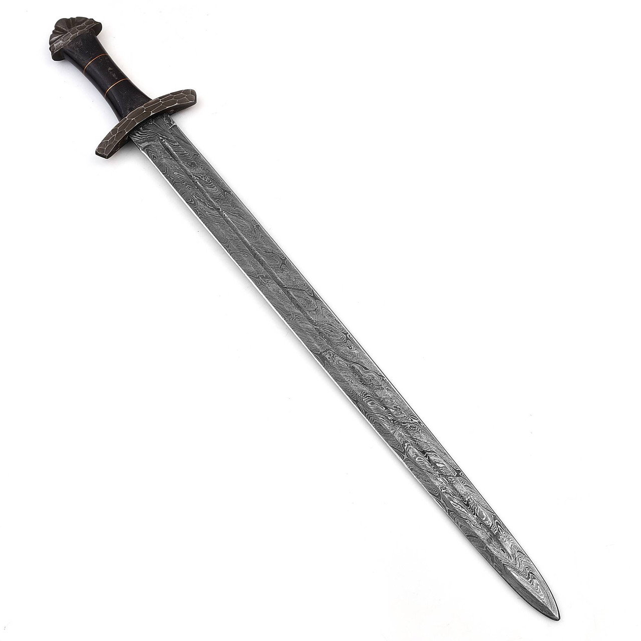 Steel Sword with Fuller – Sharp Blade and Premium Leather Sheath
