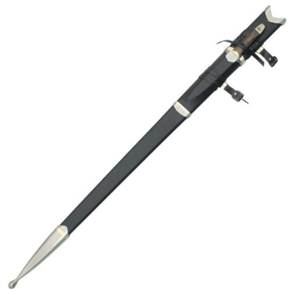 51" Fantasy Replica Sword with Leather-Wrapped Handle and Scabbard