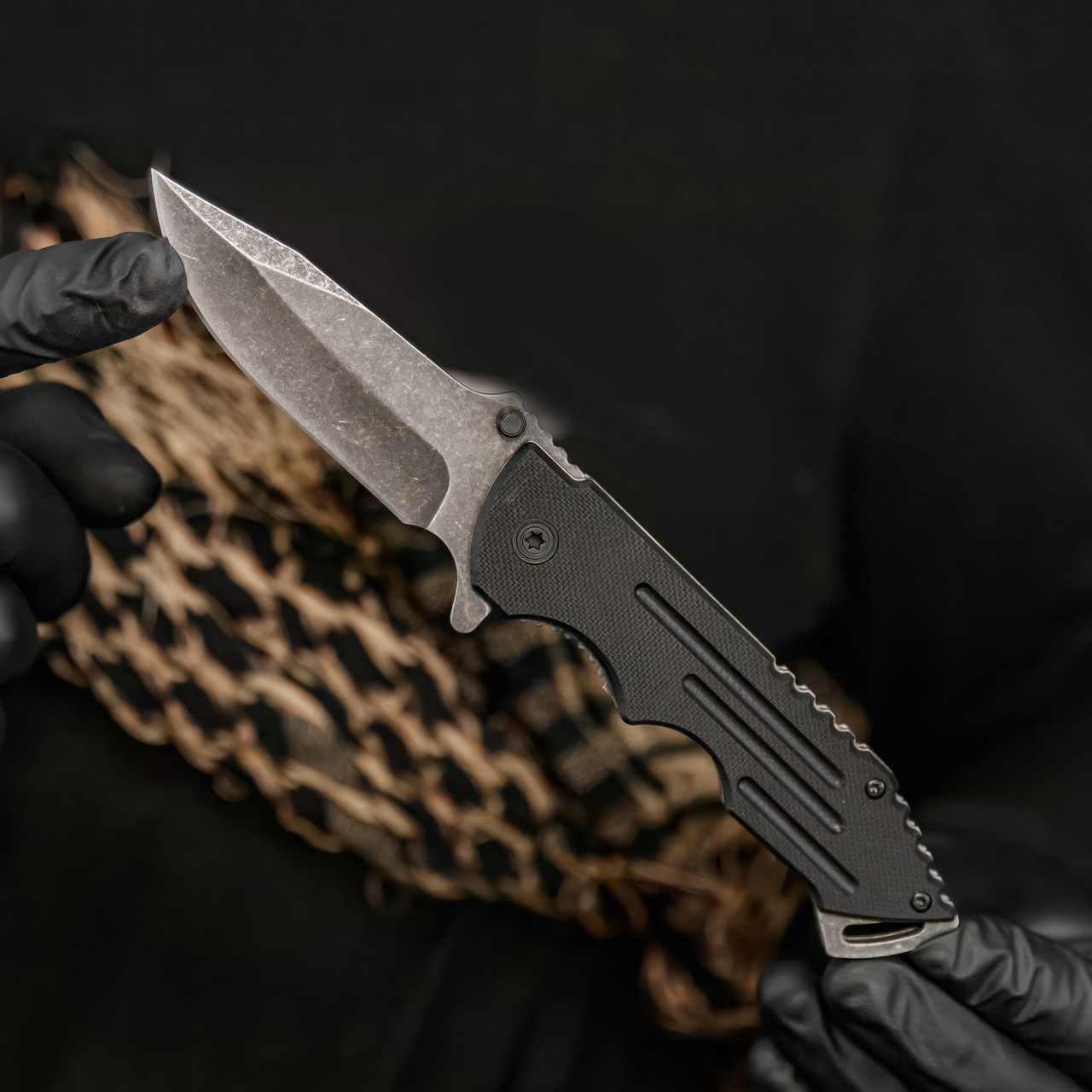 Force Protection Drop Point Spring Assist Knife | Tactical EDC Knife ...