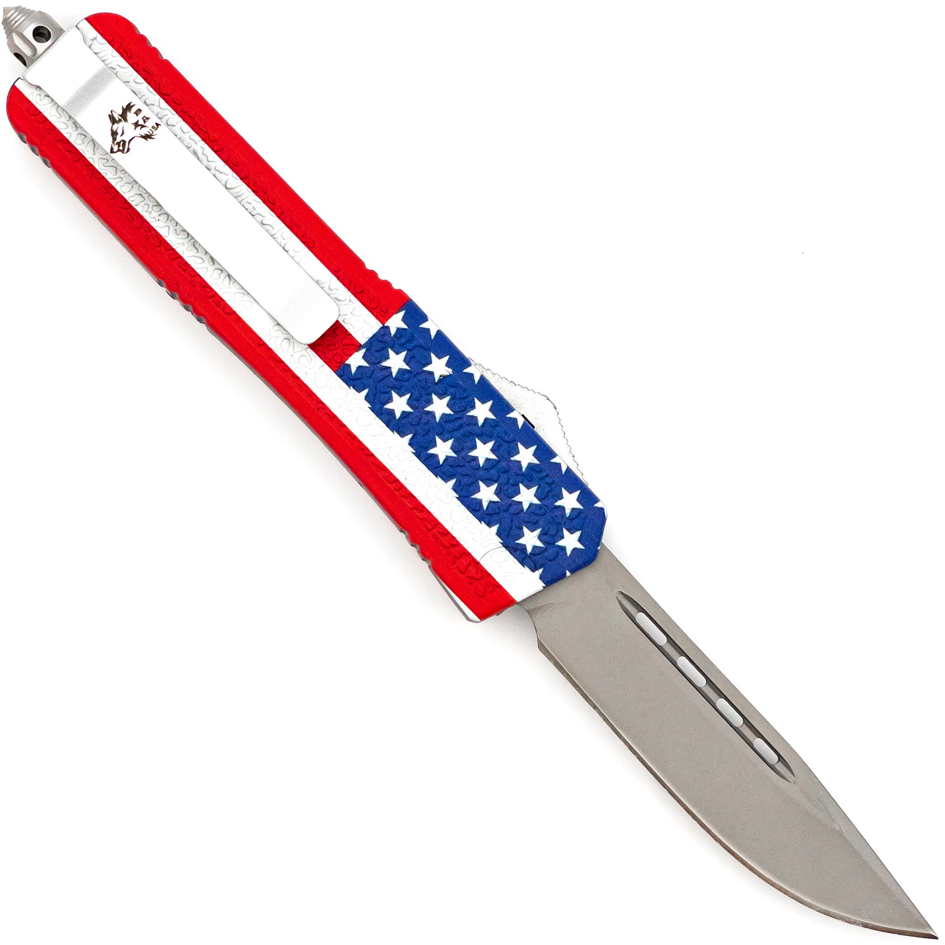 The Best OTF Pocket Knife – American Flag Design with Stainless Steel Blade