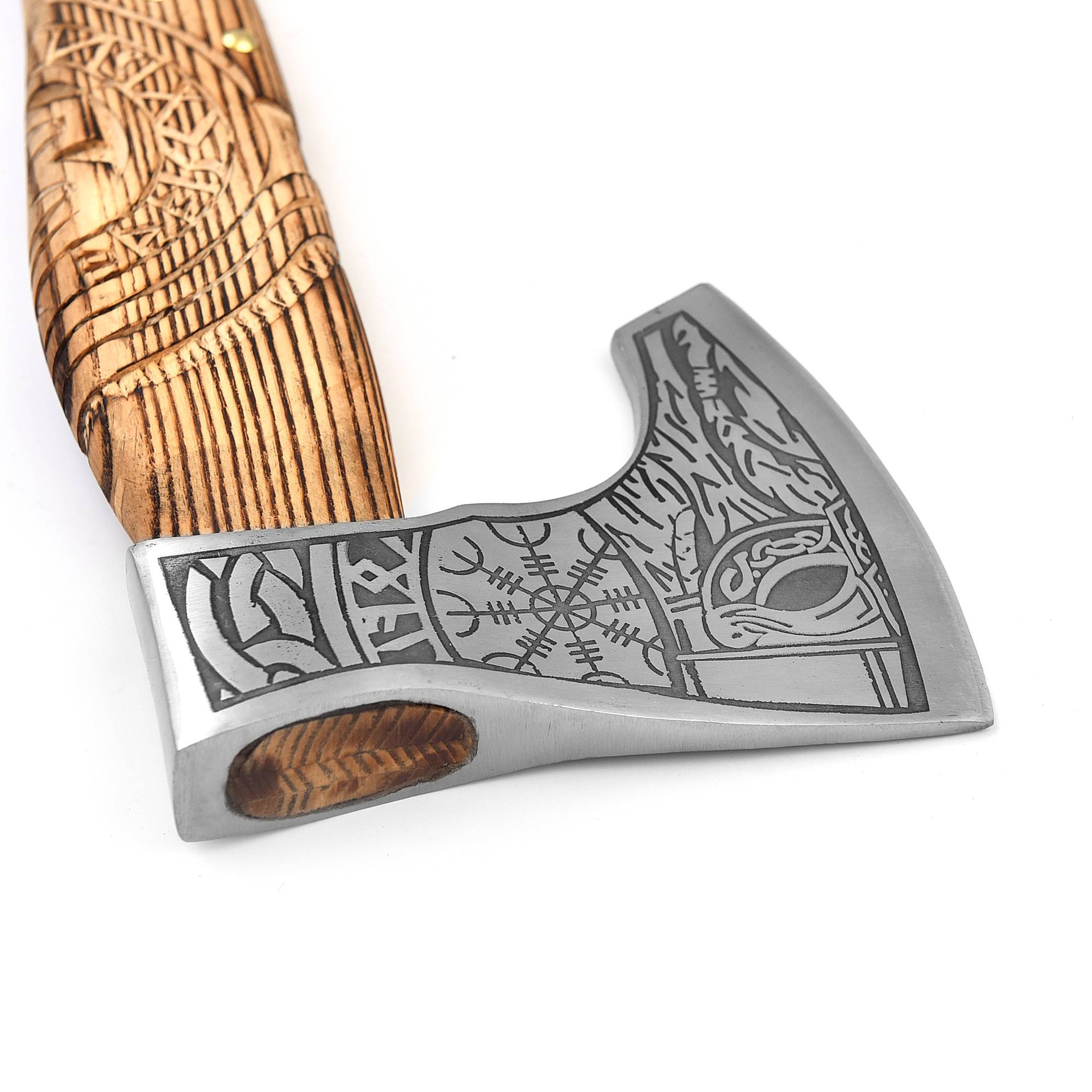 The Ancient One Viking Medieval Battle Axe | Decorated Blade w/ Twine ...