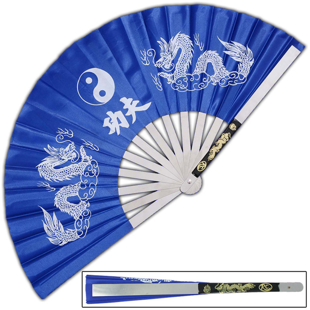 Japanese Tessen-Jutsu Iron Fan Tai Chi Blue