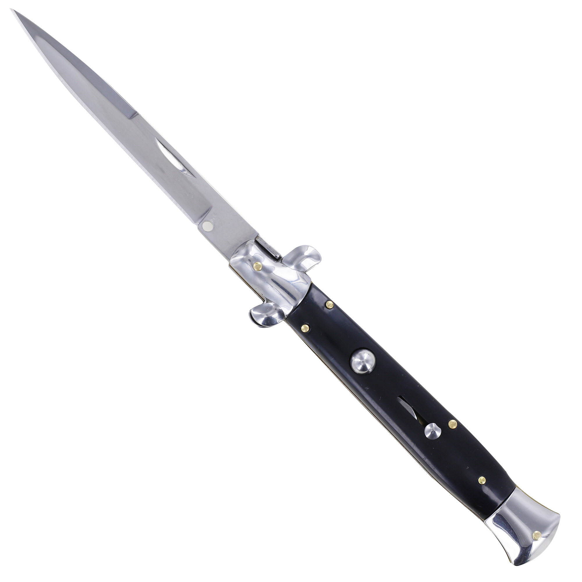 Classic Style Automatic Push Button Bolster Lock Stiletto Knife | Free ...