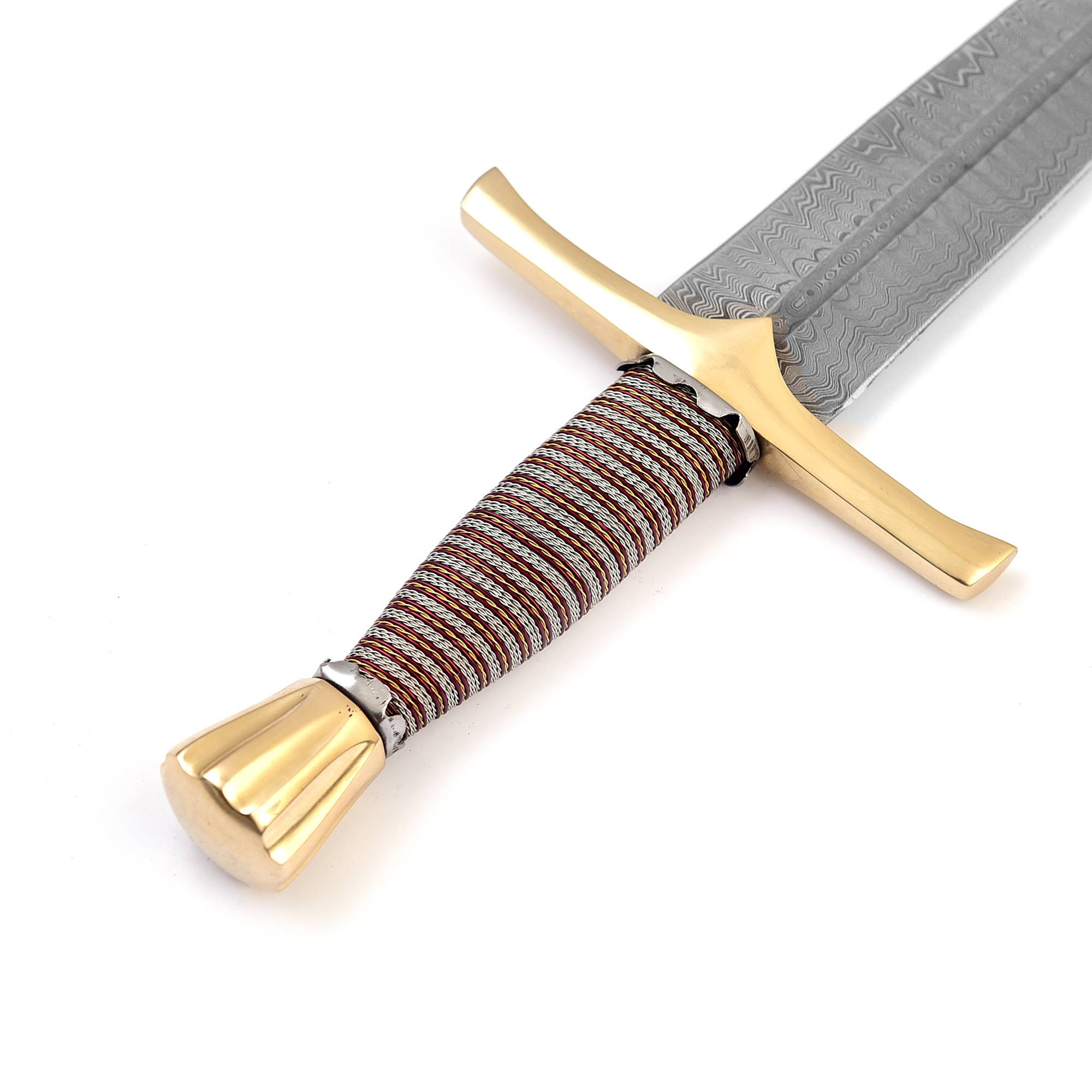 Lay Waste Hand Forged Damascus Steel Medieval Inspired Double Edge ...