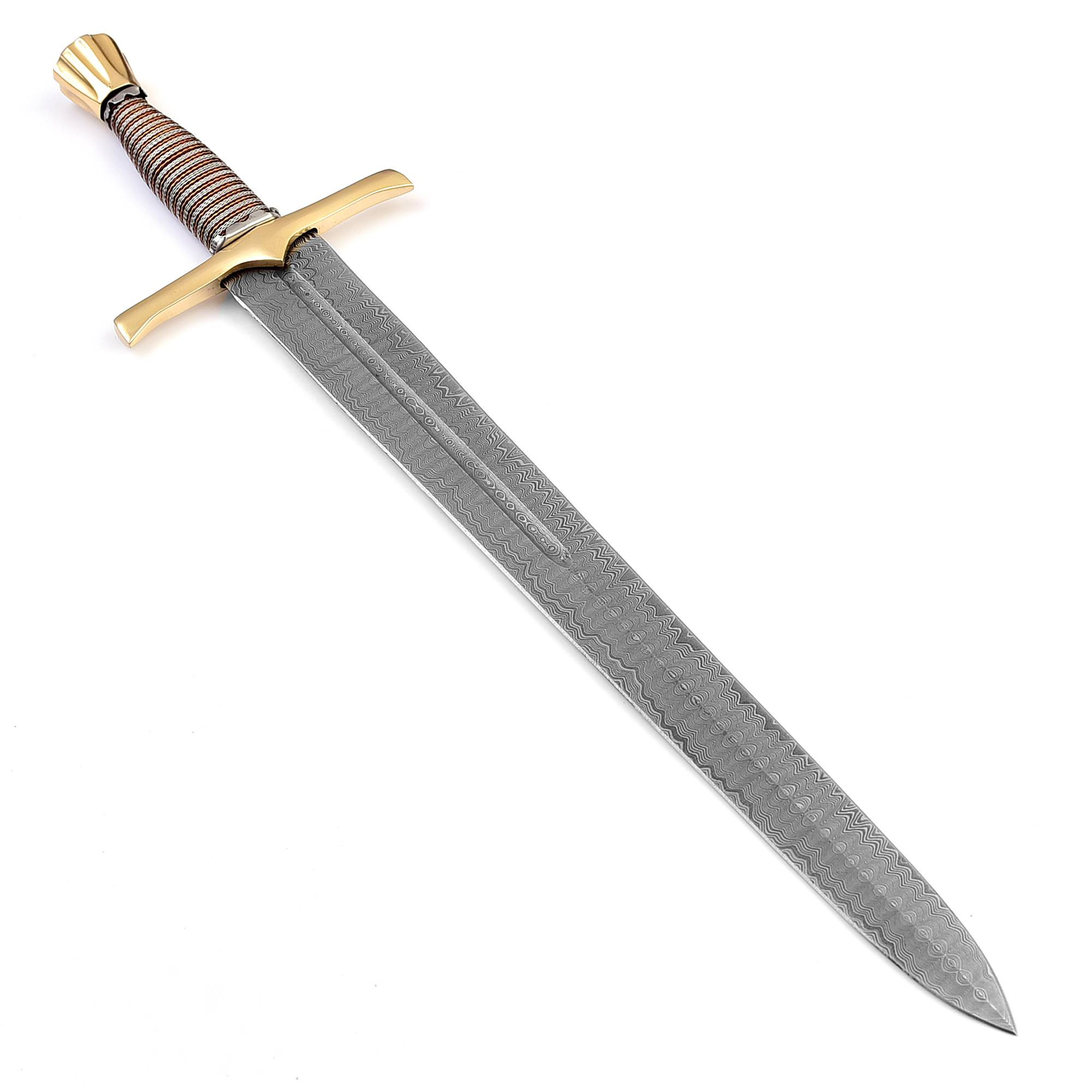Lay Waste Hand Forged Damascus Steel Medieval Inspired Double Edge ...