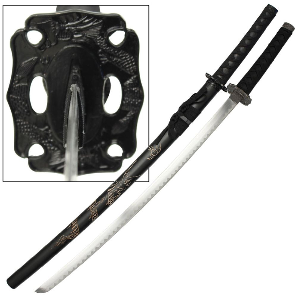 Ninja Straight Blade Samurai Full Tang Double Pegged Katana