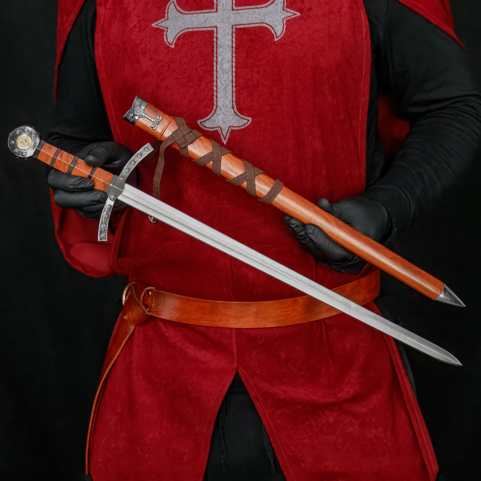 Descendent of the Holy Knights Damascus Steel Templar Knight Sword ...