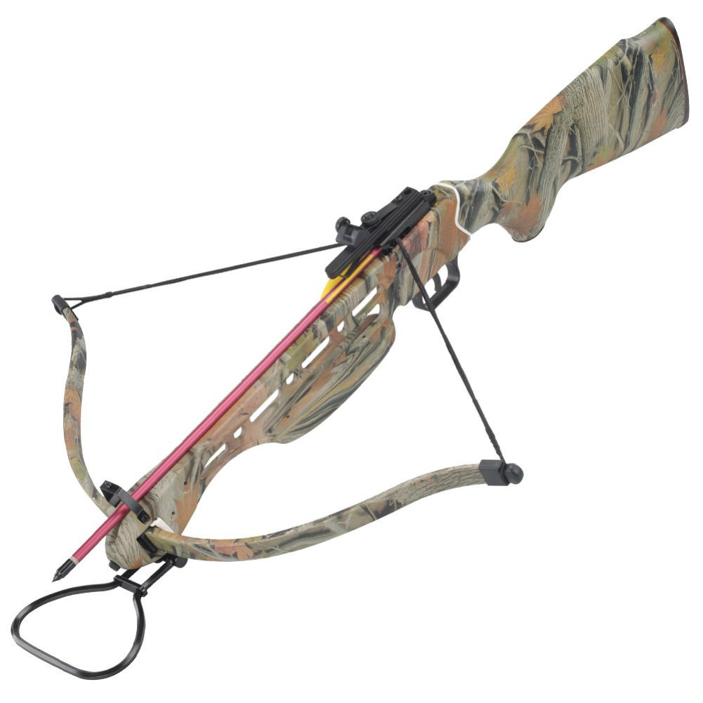 Hunting Recurve Autumn Camo 150LBS Crossbow Wooden Stock