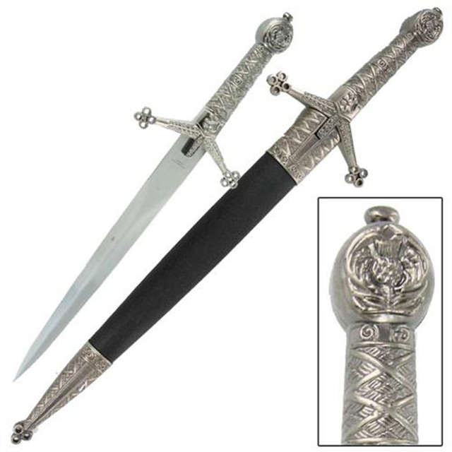 Scottish Gaelic Sgian Dubh Dirk Dagger Knife - SwordsSwords.com