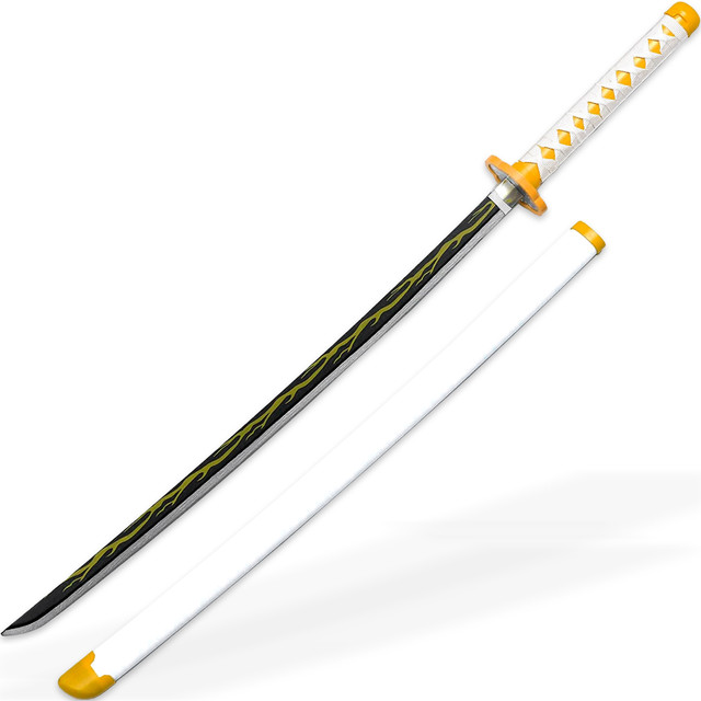 Art of Thunder Yellow Nichirin Katana | Kimetsu No Yaiba Agatsuma ...