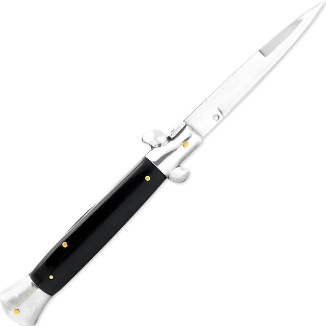 Black Tie Affair Stiletto Automatic Knife - Push Button