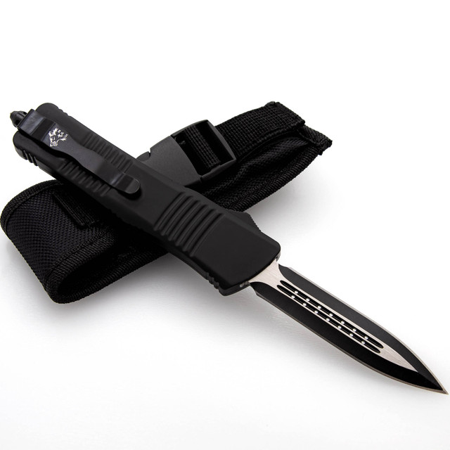 Overdose OTF Knife - Heavy Duty Spear Point with Ribbed Grip