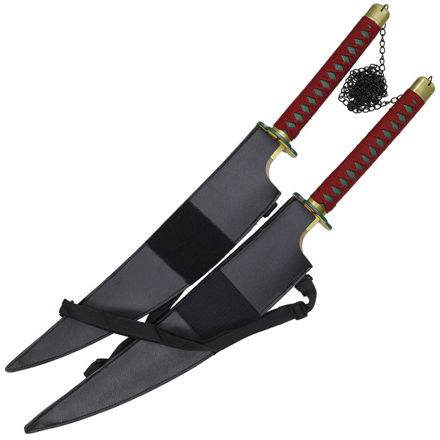 Uzui Tengen Collectible Twin Nichirin Cleaver Swords – Carbon Steel ...