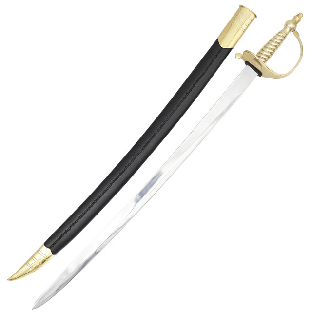 1776 Battle of Bunker Hill Sword with EN45 Steel Blade and Brass Hilt